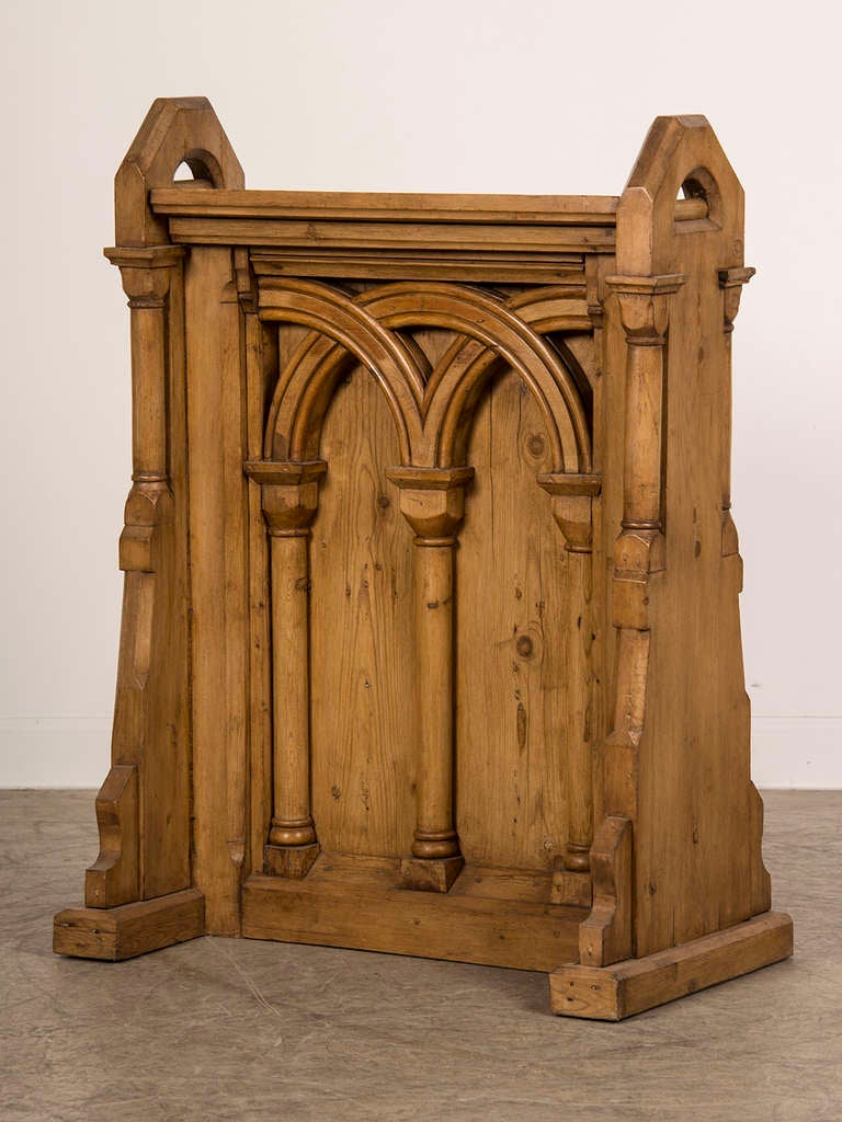 Antique English Gothic Revival Oak and Pine Lectern Book Stand circa ...