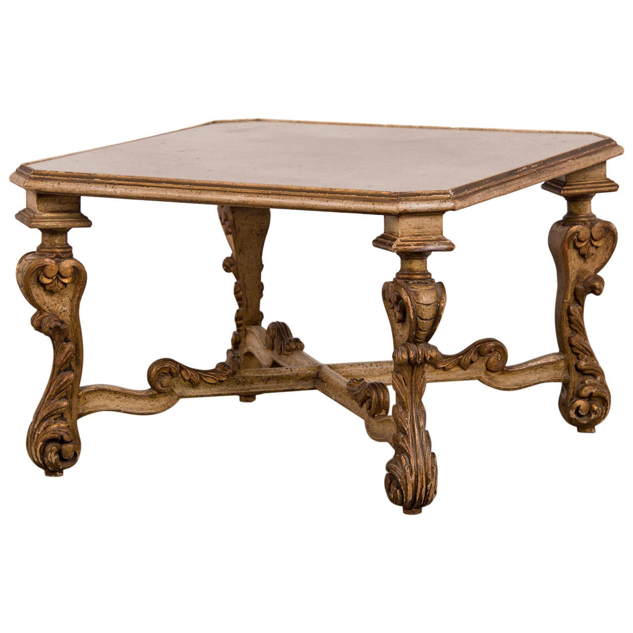 Vintage Baroque Cocktail or CoffeeTable, Label for "Harrods", Italy ...