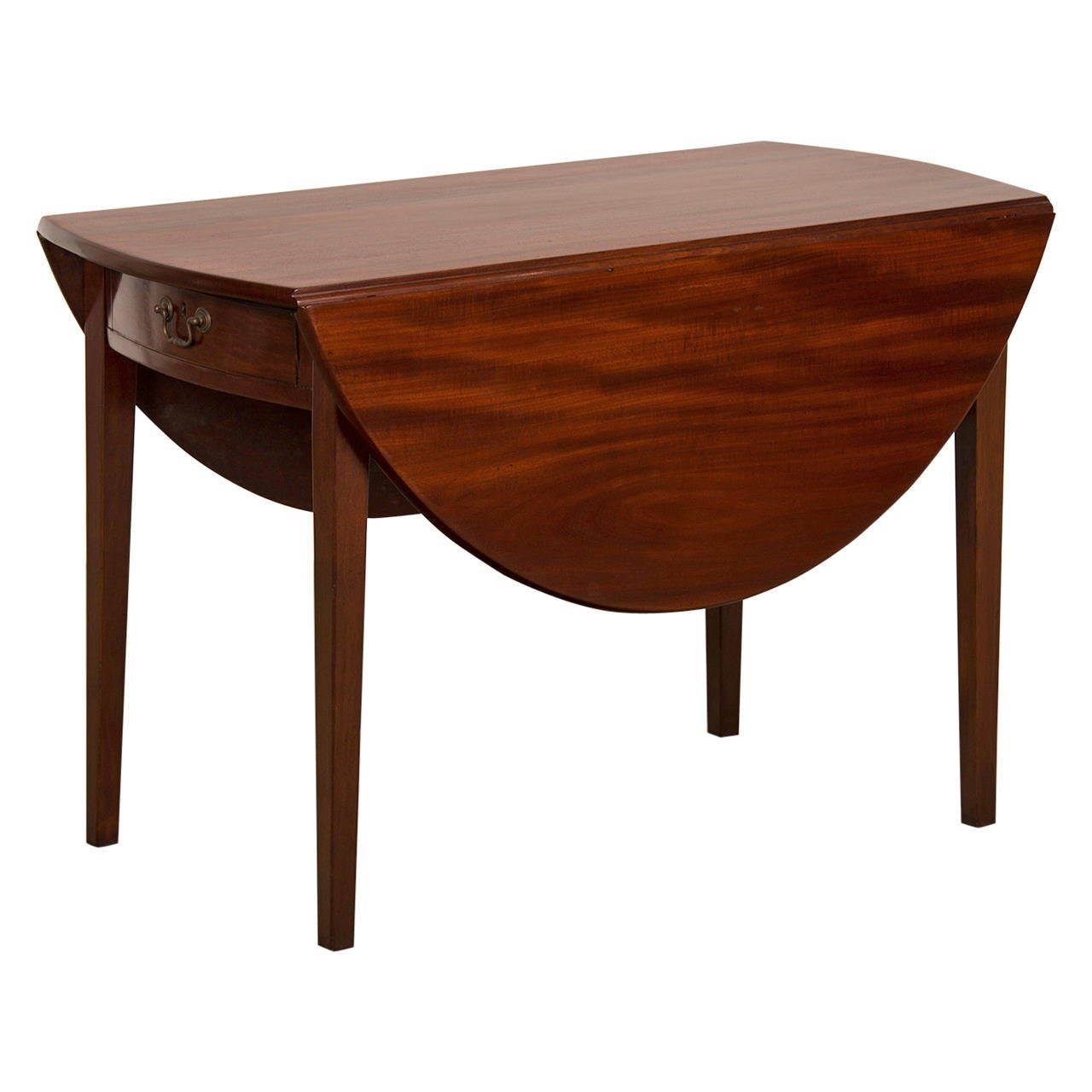 Sheraton Style Mahogany Drop Leaf Gate Leg Table, England circa 1830 at ...