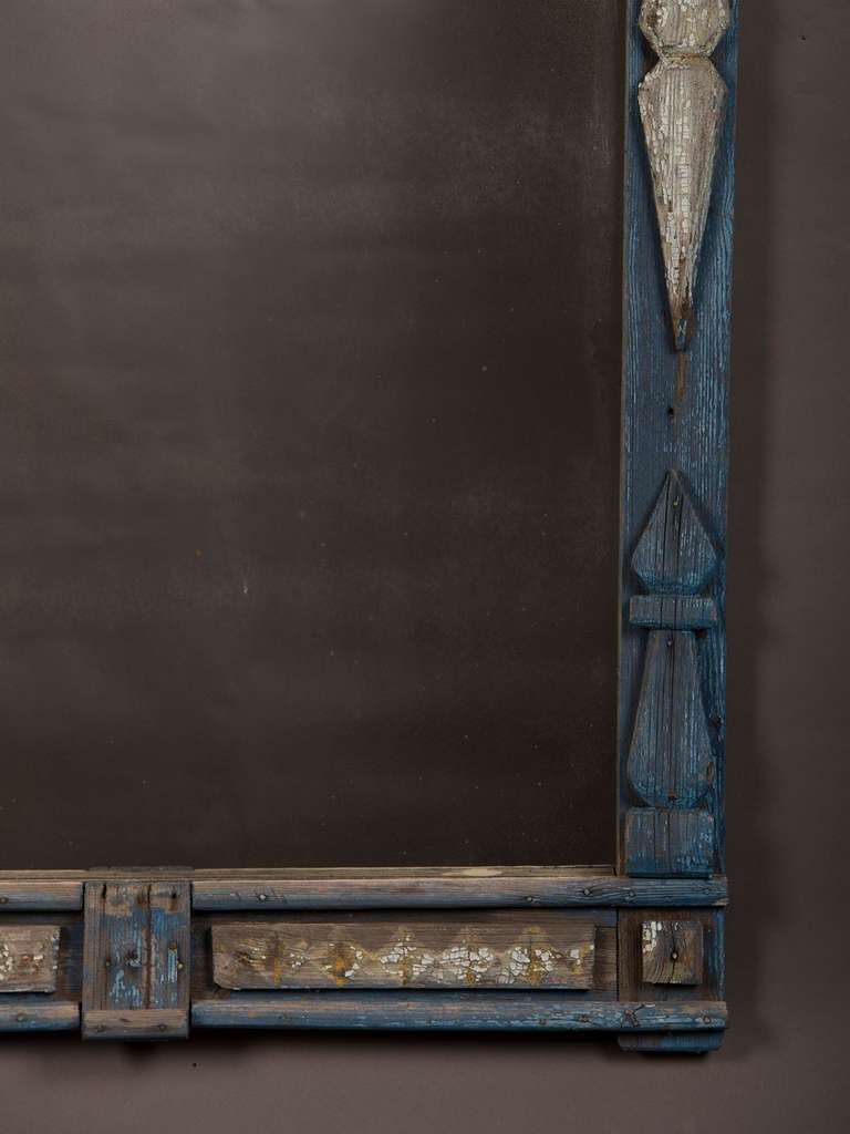 Antique Scandinavian Painted and Carved Window Frame Mirror, circa 1850 ...