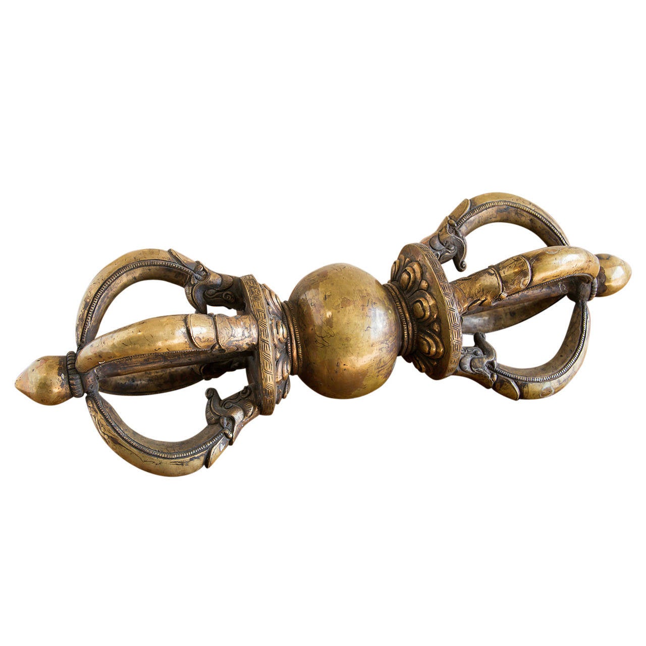 Vintage Solid Brass Buddhist Dorji, "The Thunderbolt of Enlightenment ...