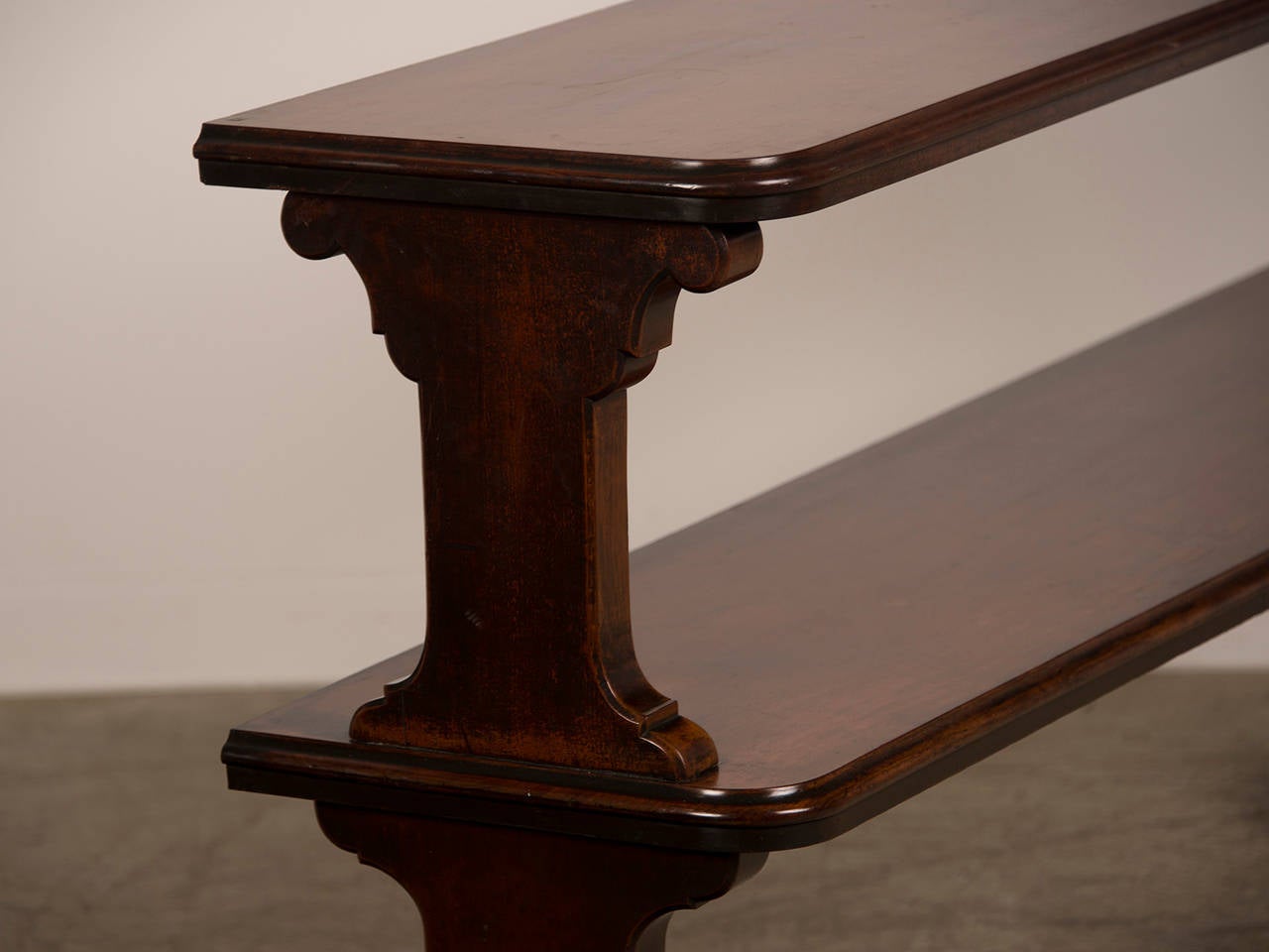 Antique Irish Mahogany Two-Shelf Server with Original Casters, circa ...