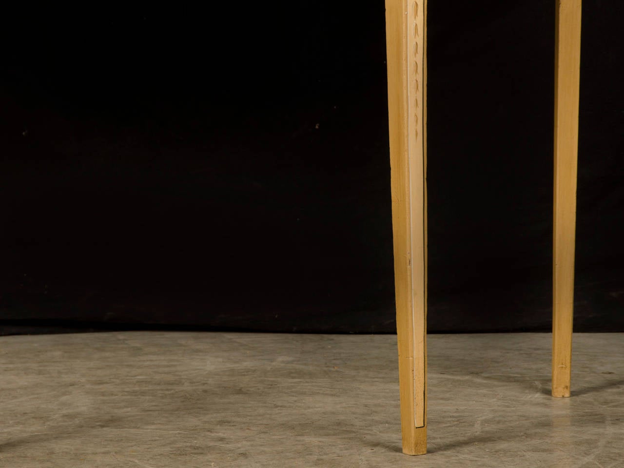 Pair of Antique English Adam Style Painted Demilune Console Tables ...