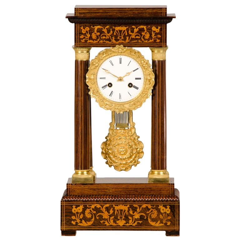 Neoclassical Charles X Period Table Clock from France c.1830 at 1stDibs