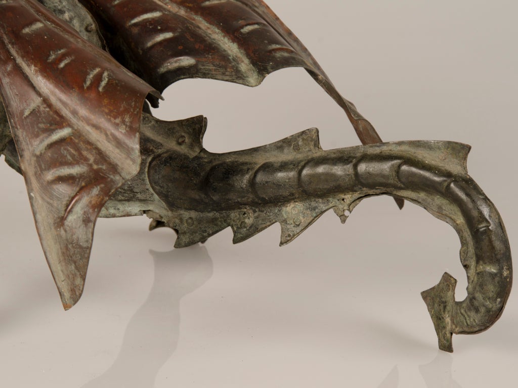 Winged Copper Model of a Dragon, Hand Made, French circa 1885 at 1stDibs
