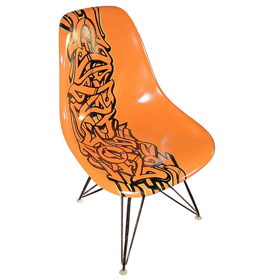 Vintage Eames Chair for Herman Miller Reimagined by Graffiti Artist ...