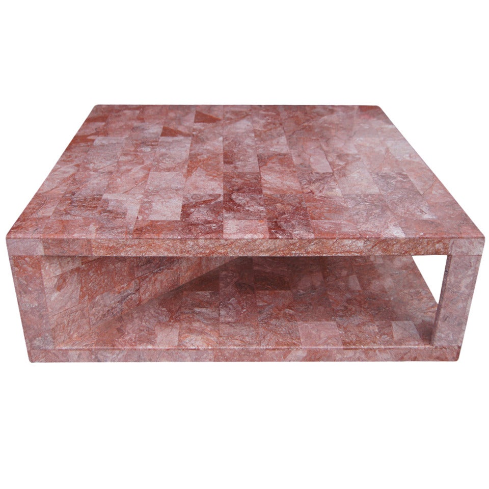 Vintage Rose Marble Coffee Table For Sale at 1stDibs | rose marble ...