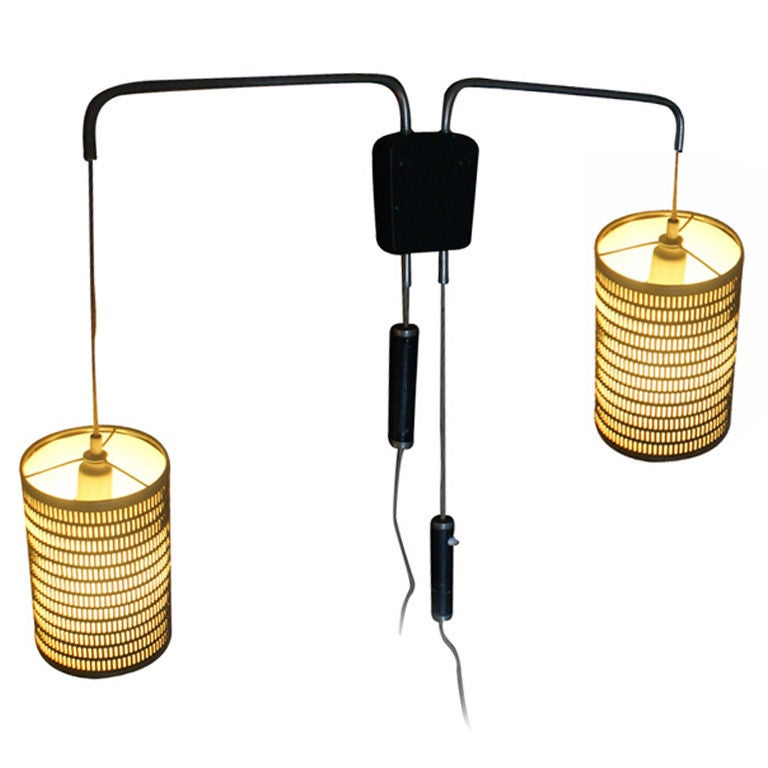 Wall-Mounted Adjustable Double Lights For Sale at 1stDibs