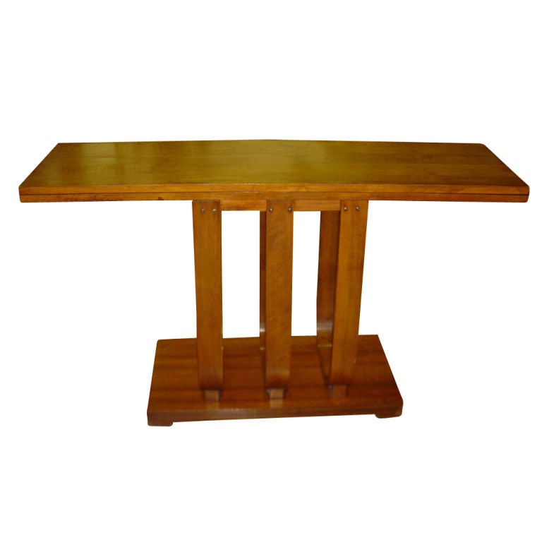 Art Deco Gilbert Rohde Heywood Wakefield Console Dining Table at 1stDibs