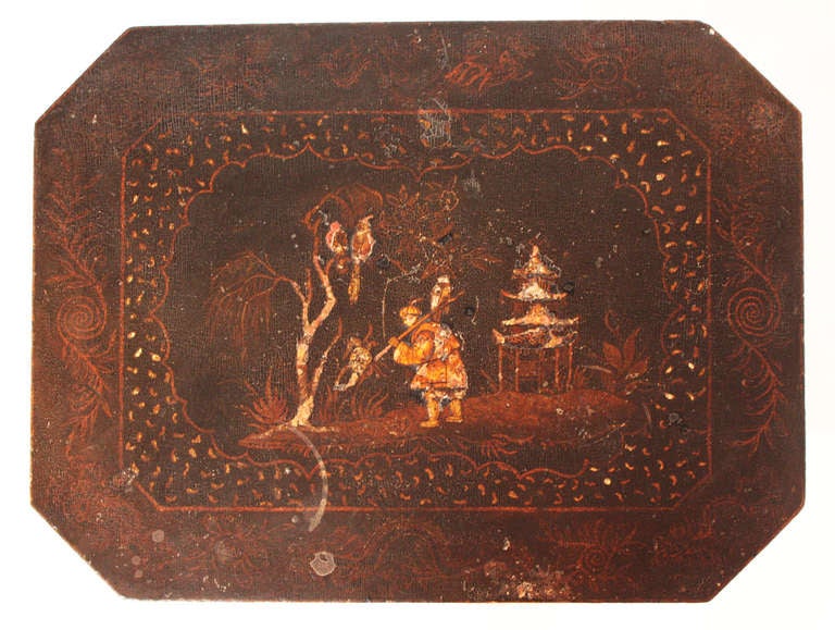 19th c. Regency Octagonal Chinoiserie Card Table at 1stDibs