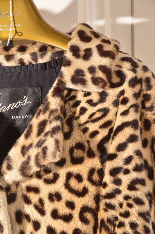 Vintage Leopard Cape and Muff by Bifano's Furs / Dallas, Texas at 1stDibs