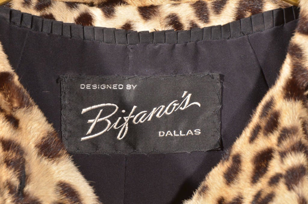 Vintage Leopard Cape and Muff by Bifano's Furs / Dallas, Texas at 1stDibs