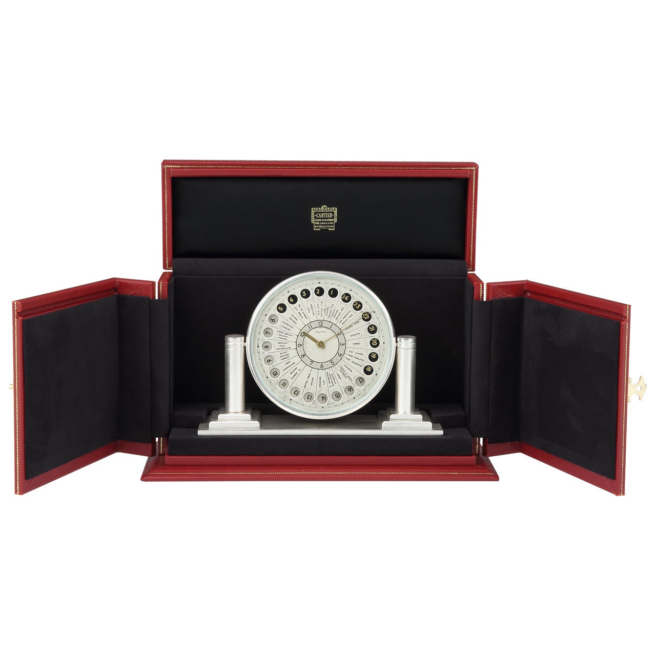 'World Time' Clock by Cartier, Paris at 1stDibs