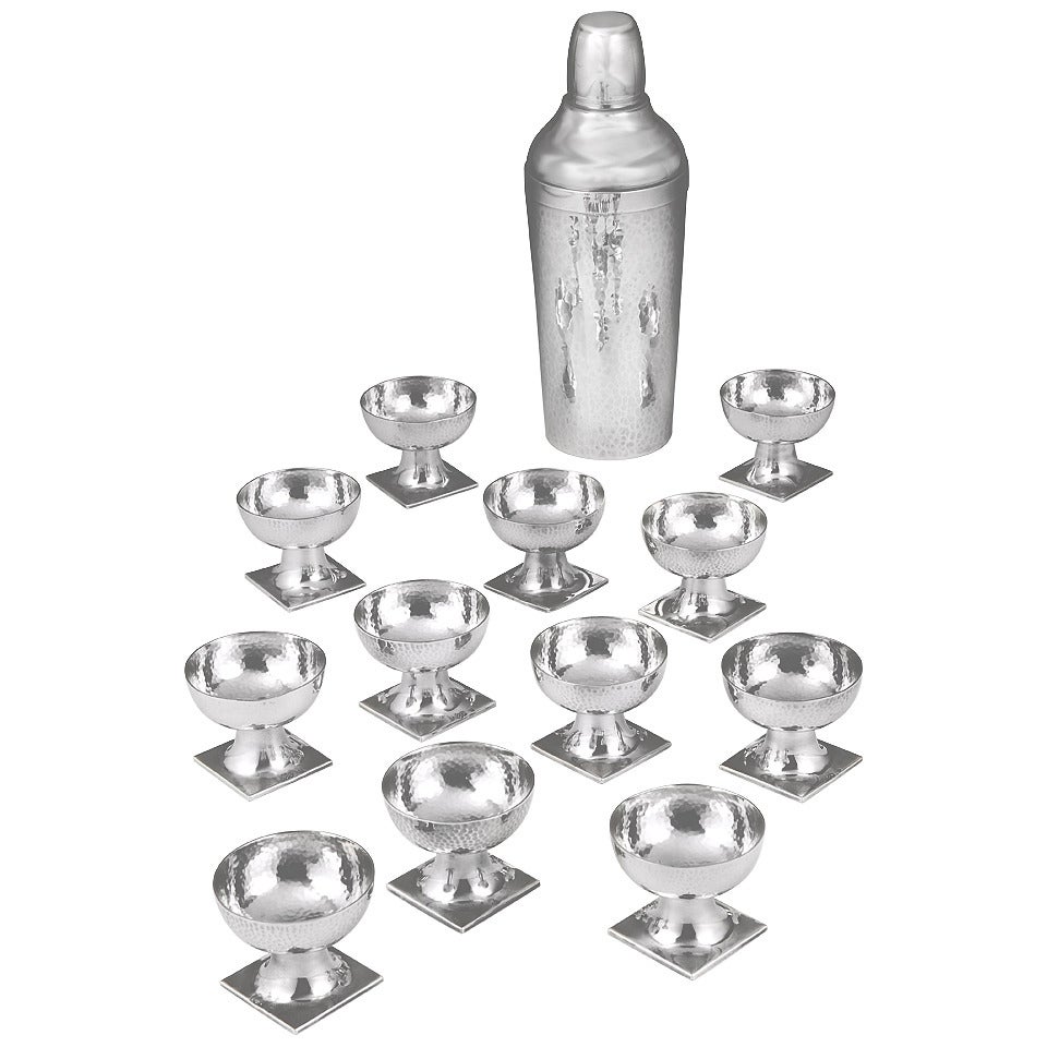 Mid-Century Modern Sterling Silver Vodka Shot/Cordial Goblets at 1stDibs