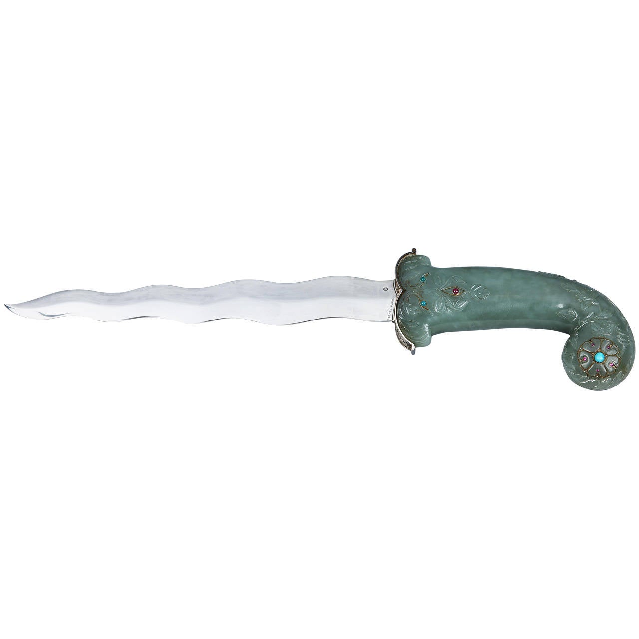 Jade Ceremonial Kris Blade Dagger by Hermès, Paris at 1stDibs