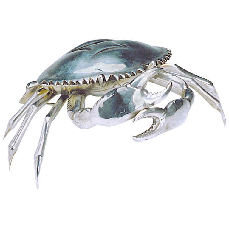 Giant Silver-plated 'Crab' Centerpiece at 1stDibs