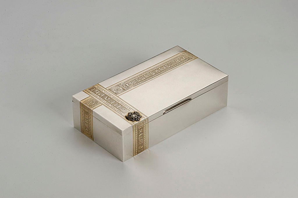 Nikolai Kulikov Russian Silver Trompe L'oeil Cigar Box For Sale at 1stDibs