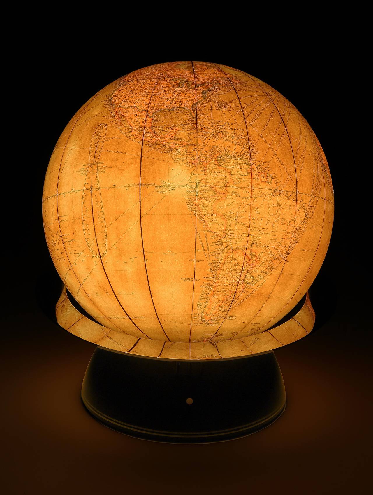 Illuminated Globe by Lucas Company, 1935 For Sale at 1stDibs