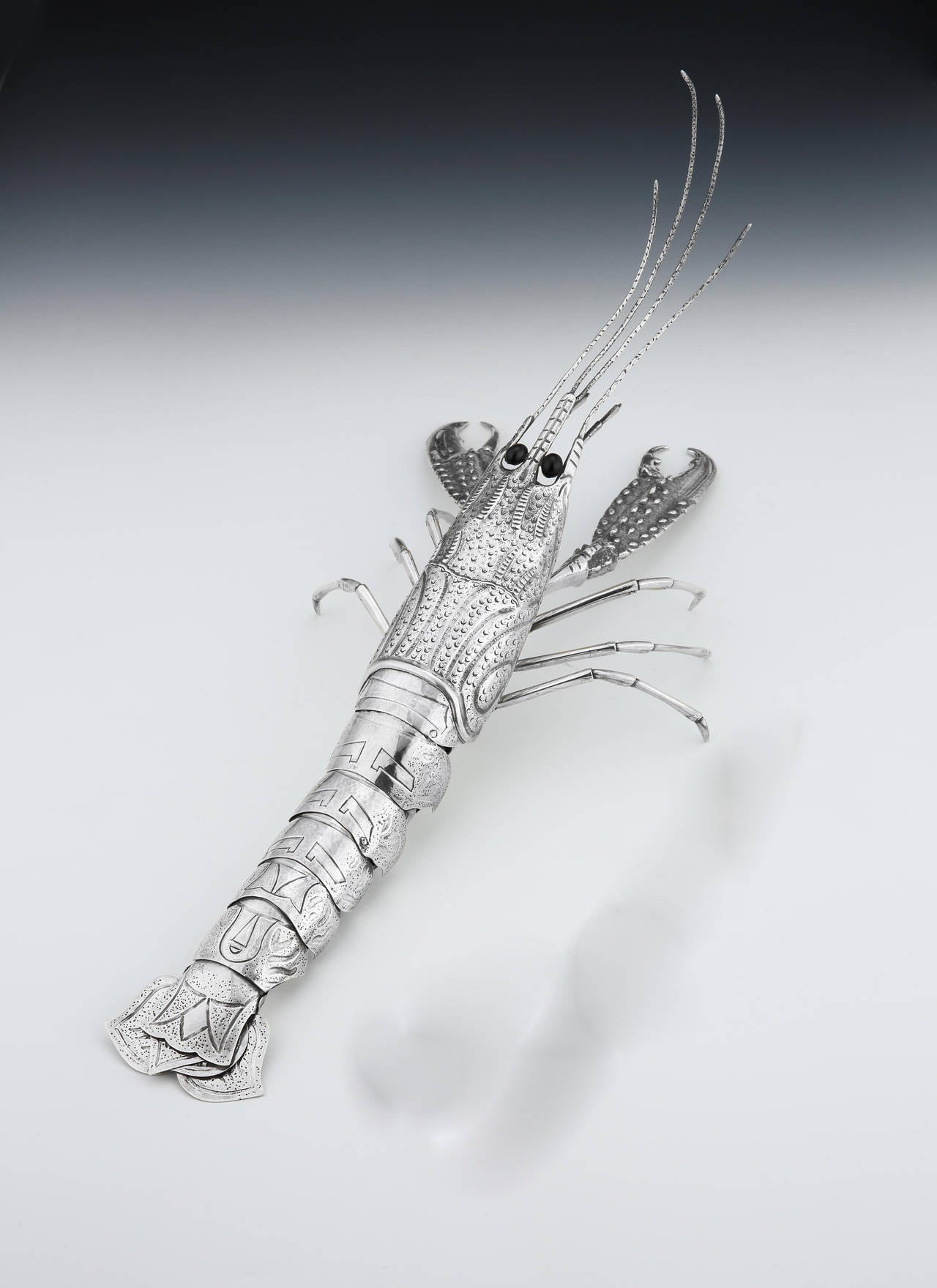 Articulated Silver Lobster at 1stDibs