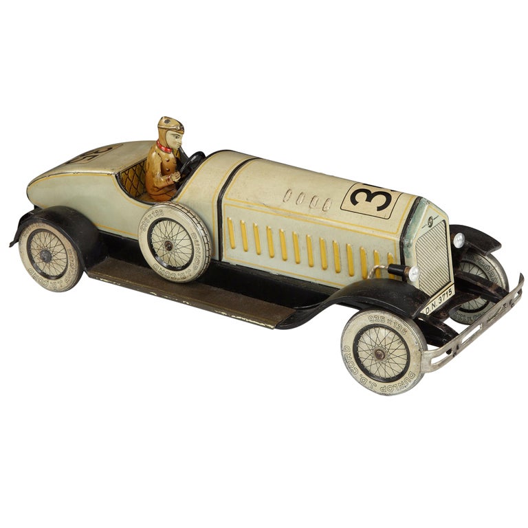 Tinplate Motorcar Toy by Johann Distler, 1930s For Sale at 1stDibs