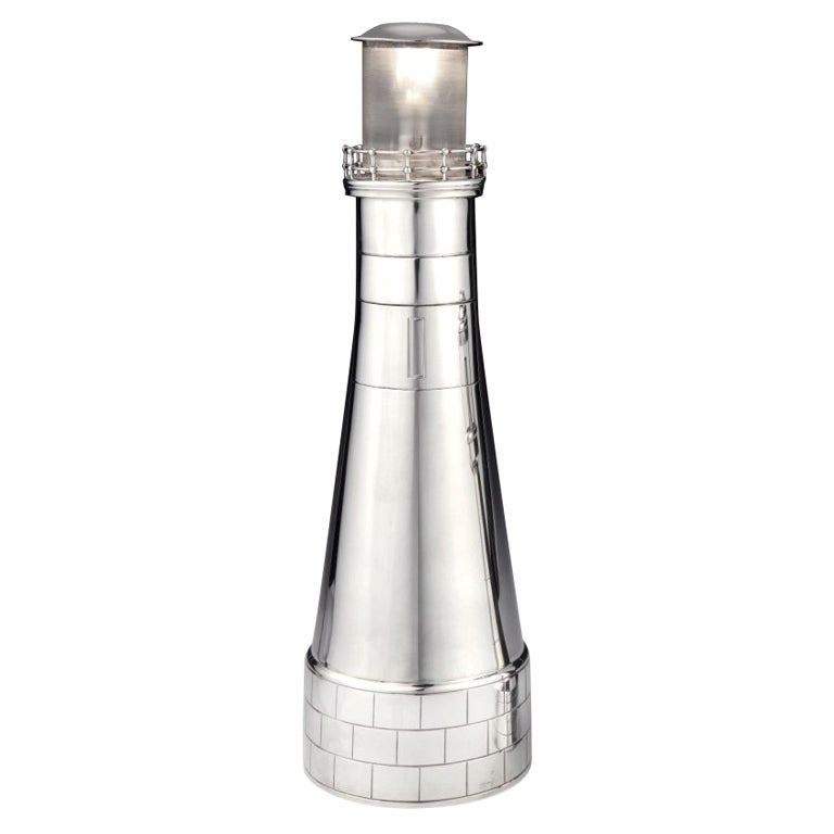 'Lighthouse' table lamp and cocktail shaker by Asprey, c. 1930 at ...