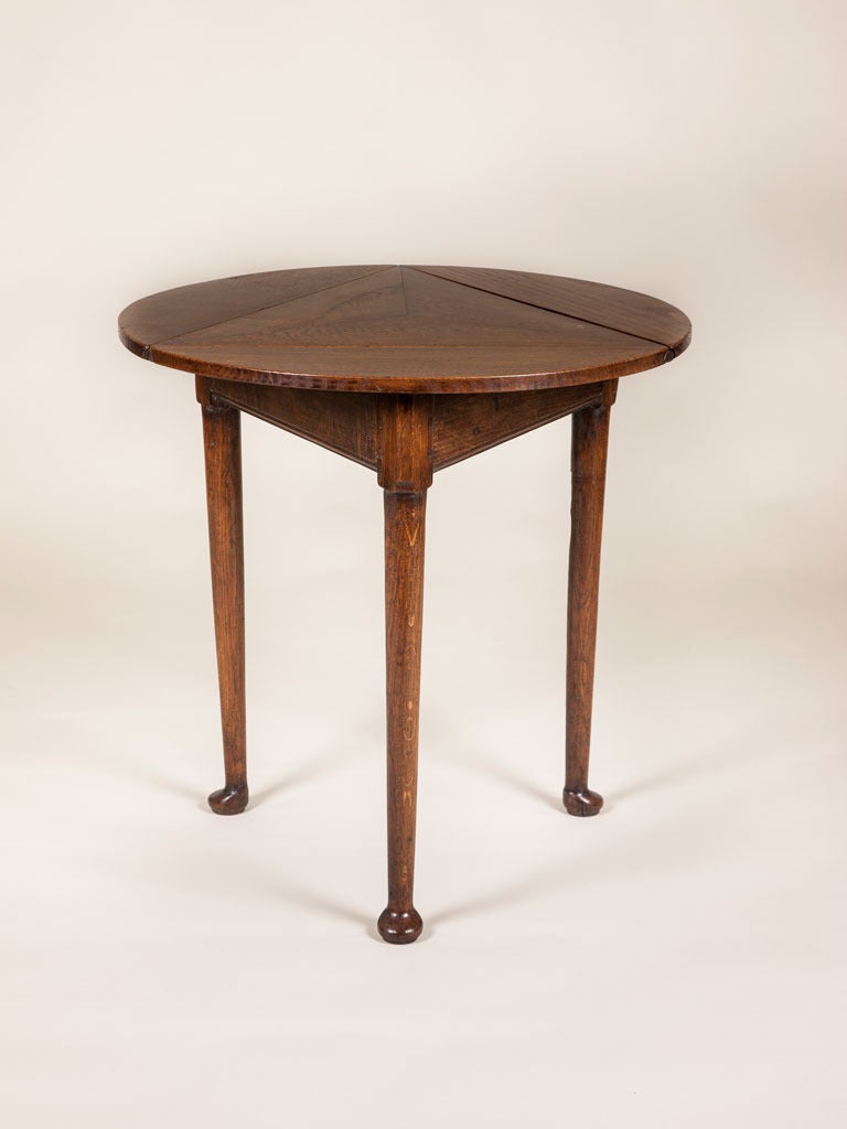George III Oak Circular Handkerchief Table at 1stDibs