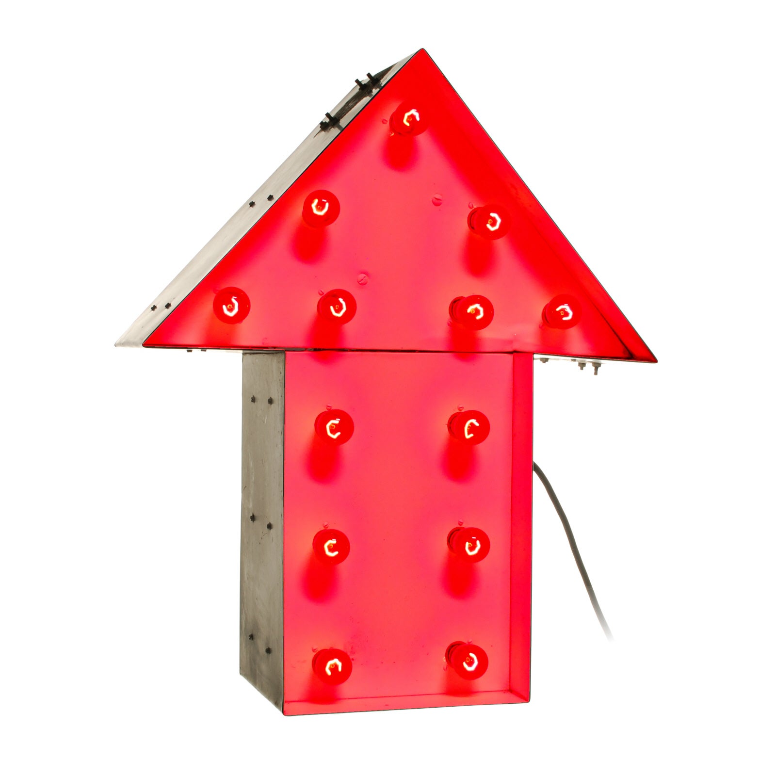 Vintage Lighted Arrow Sign, Double Sided at 1stDibs