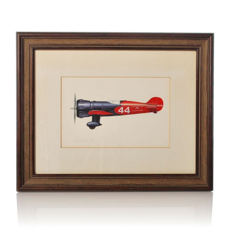 Wendell Williams Air Racer - Signed Original Painting at 1stDibs