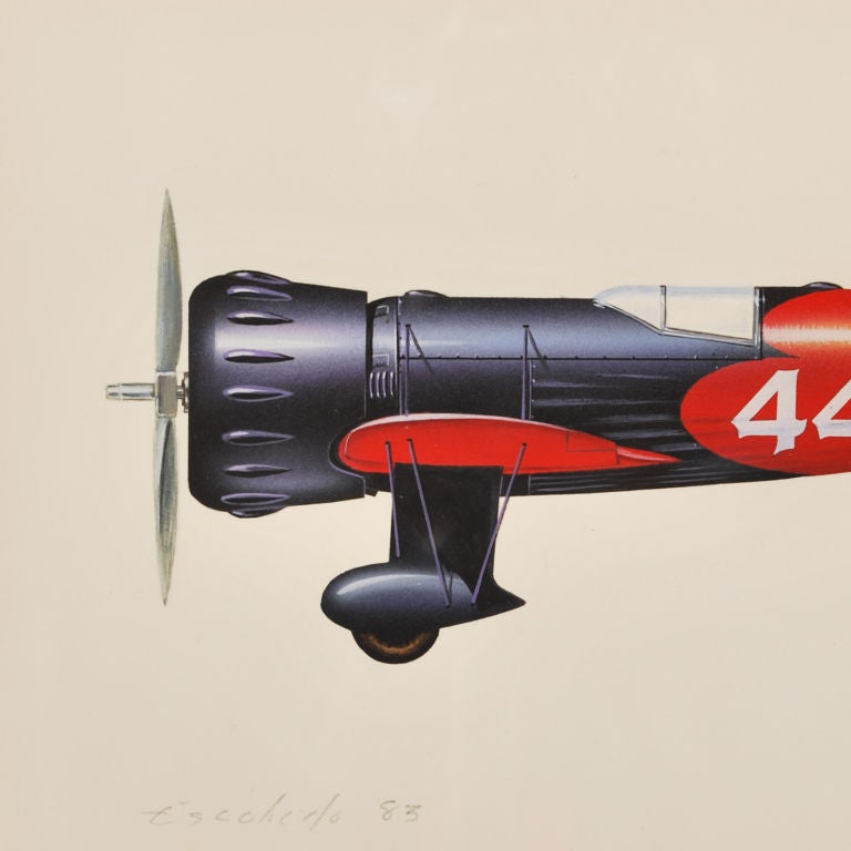 Wendell Williams Air Racer - Signed Original Painting at 1stDibs