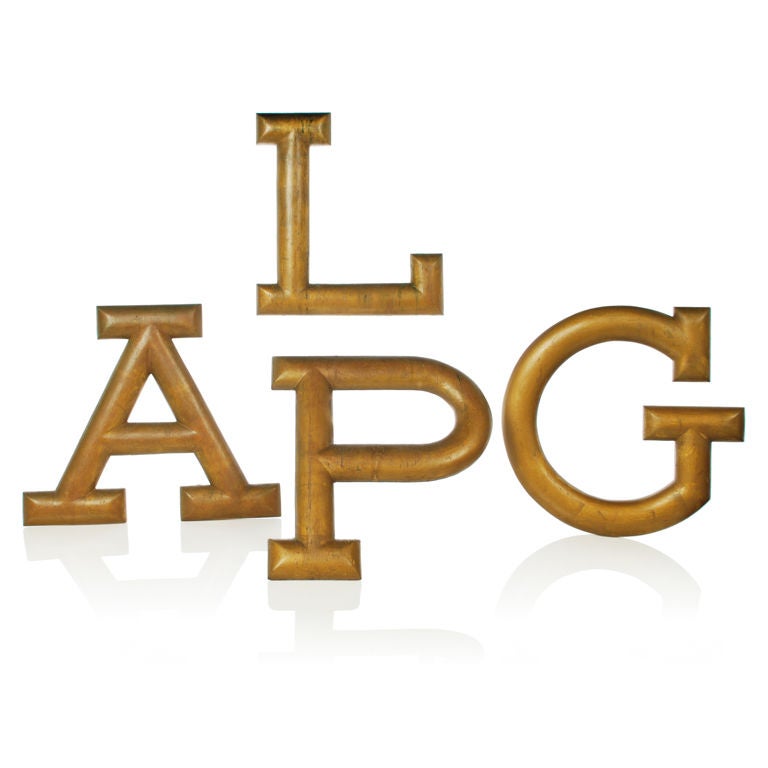 Large Antique Gold Letters at 1stDibs