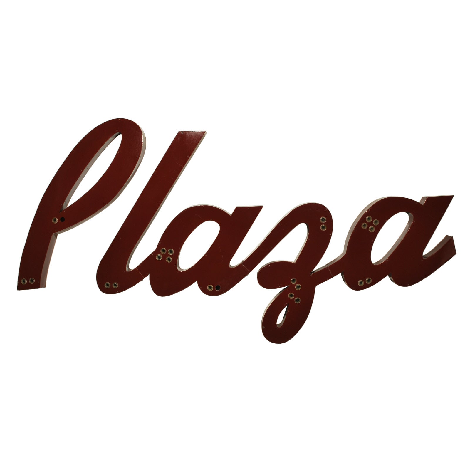 1940-1950's Large Porcelain Plaza Sign at 1stDibs