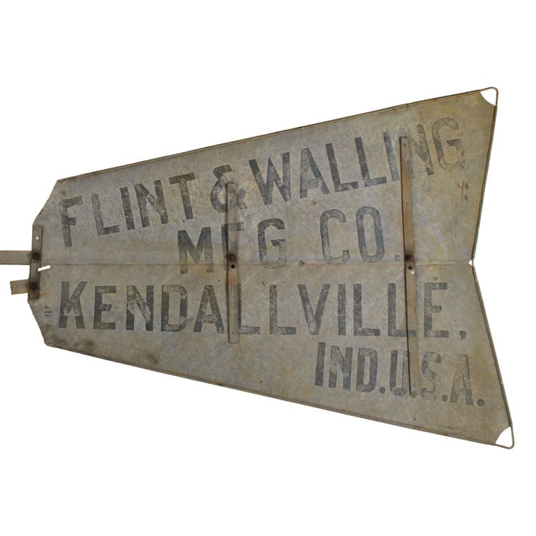 Antique Windmill Tail with Advertising at 1stDibs | windmill tail fin
