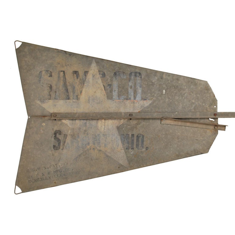 Antique Windmill Tail with Advertising at 1stDibs | windmill tail fin
