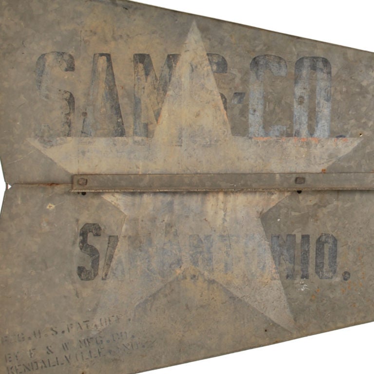 Antique Windmill Tail with Advertising at 1stDibs | windmill tail fin