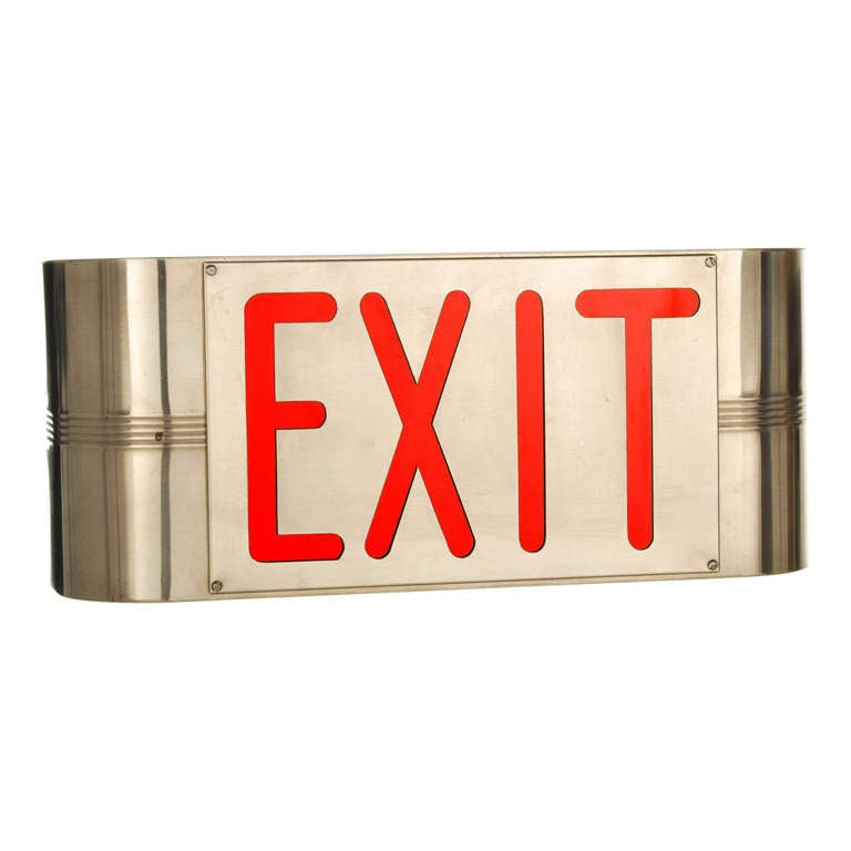 Vintage Lighted EXIT Sign at 1stDibs