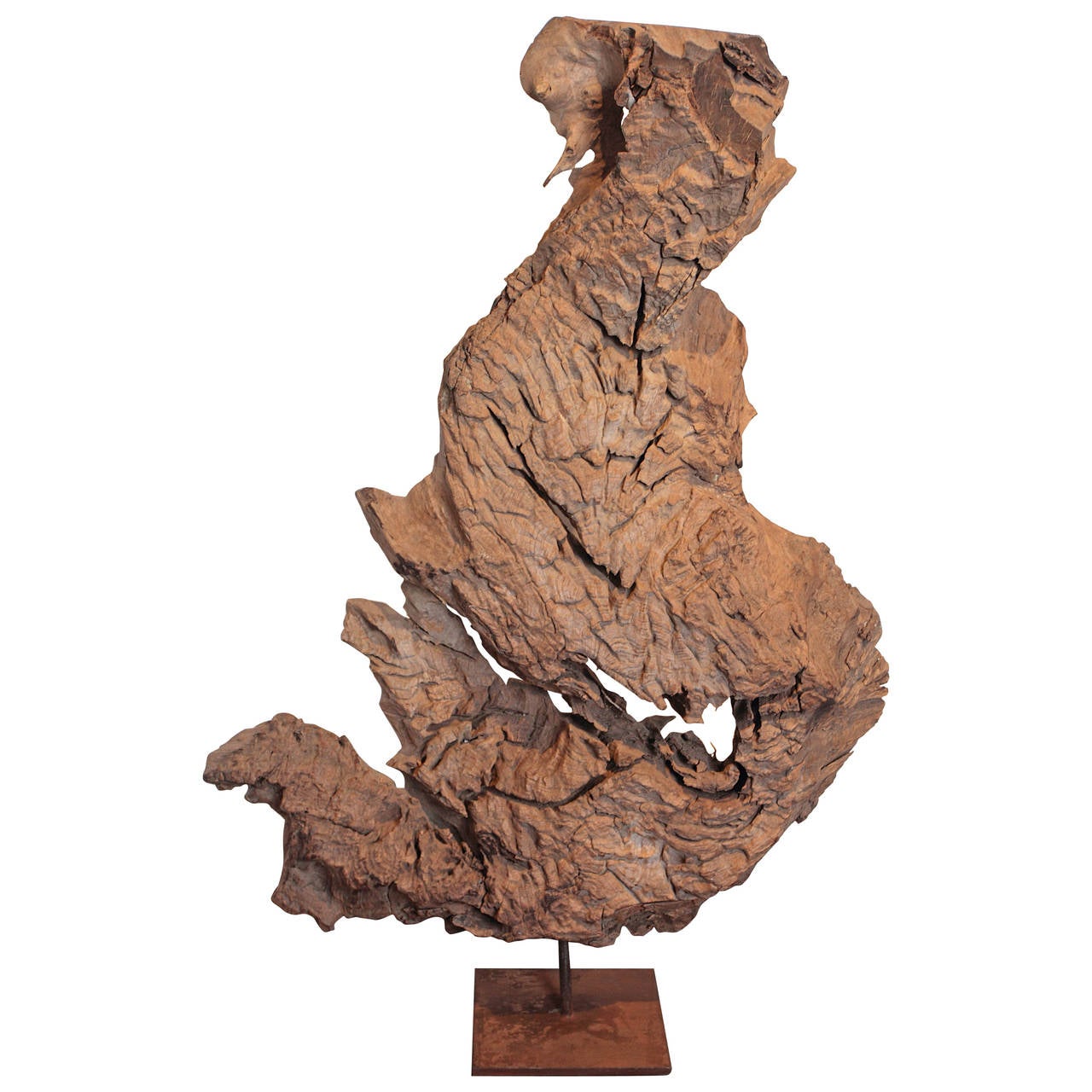 Modern Organic Abstract Wood Sculpture, 50"H at 1stDibs