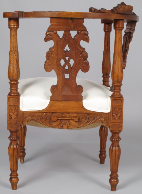 French Renaissance Style Corner Chair at 1stDibs