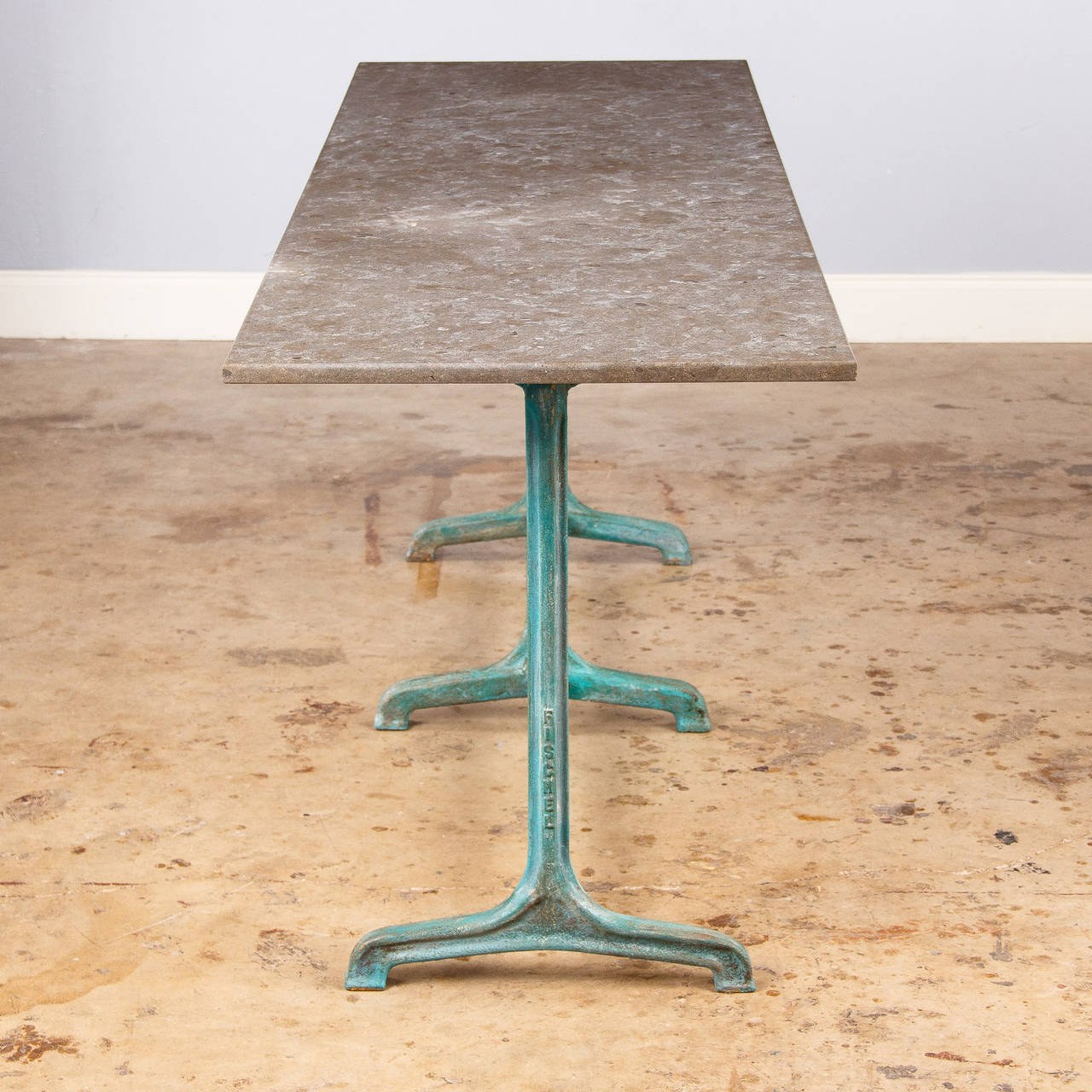 1920s Granite Top Bistro Table by Fischel at 1stDibs | fischel table