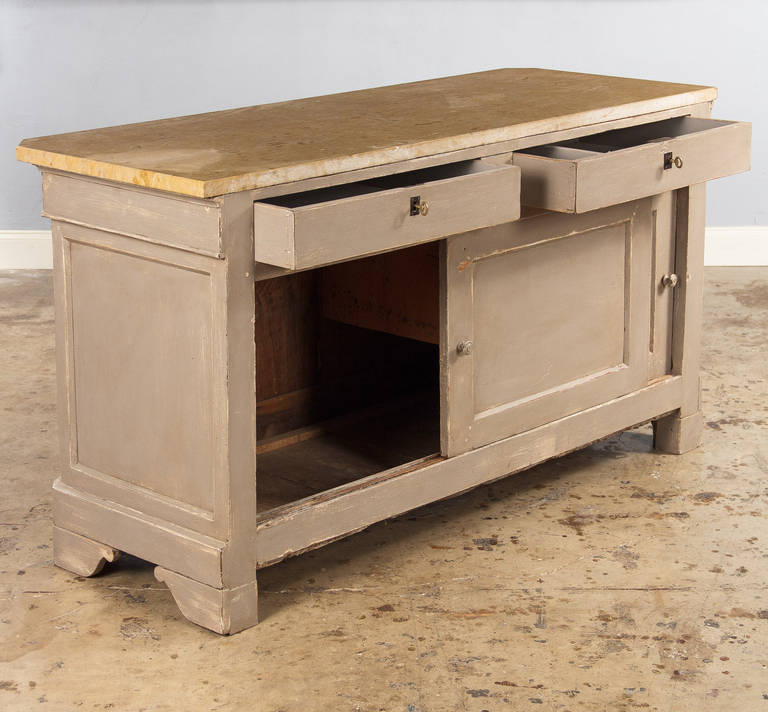 French Painted Bakery Counter with Granite Top, 1900s at 1stDibs ...