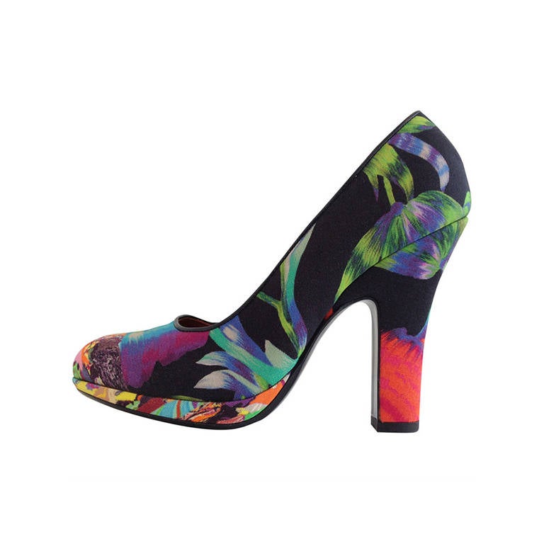 Dries van Noten Multicolor Floral Pump at 1stDibs