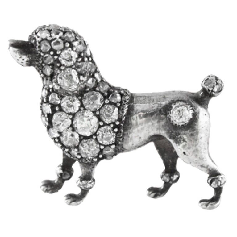 Antique Poodle Diamond Brooch at 1stDibs | antique poodle brooch