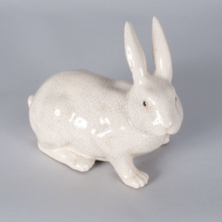French Ceramic Figure of a Rabbit at 1stDibs | ceramic rabbit