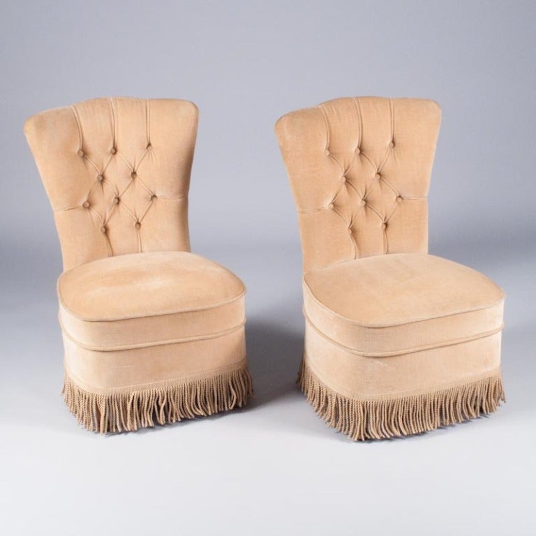 Pair of French Boudoir Chairs at 1stDibs | french style boudoir chairs ...