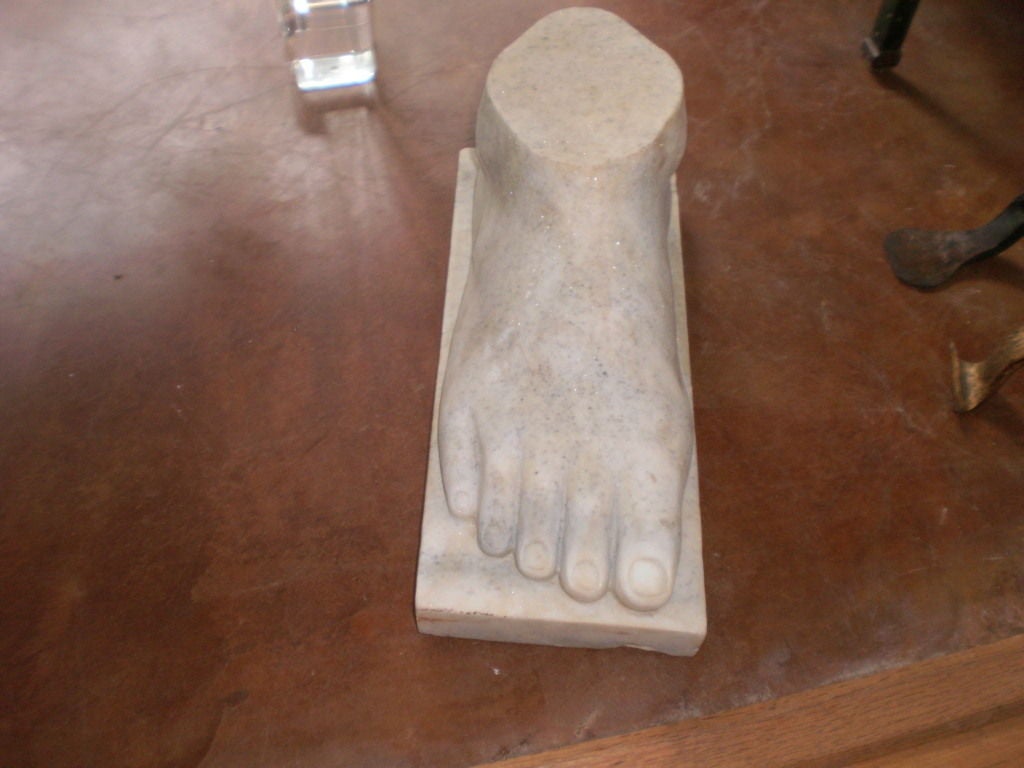 VINTAGE MARBLE FOOT SCULPTURE at 1stDibs