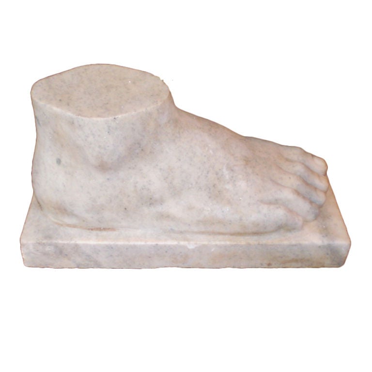 VINTAGE MARBLE FOOT SCULPTURE at 1stDibs
