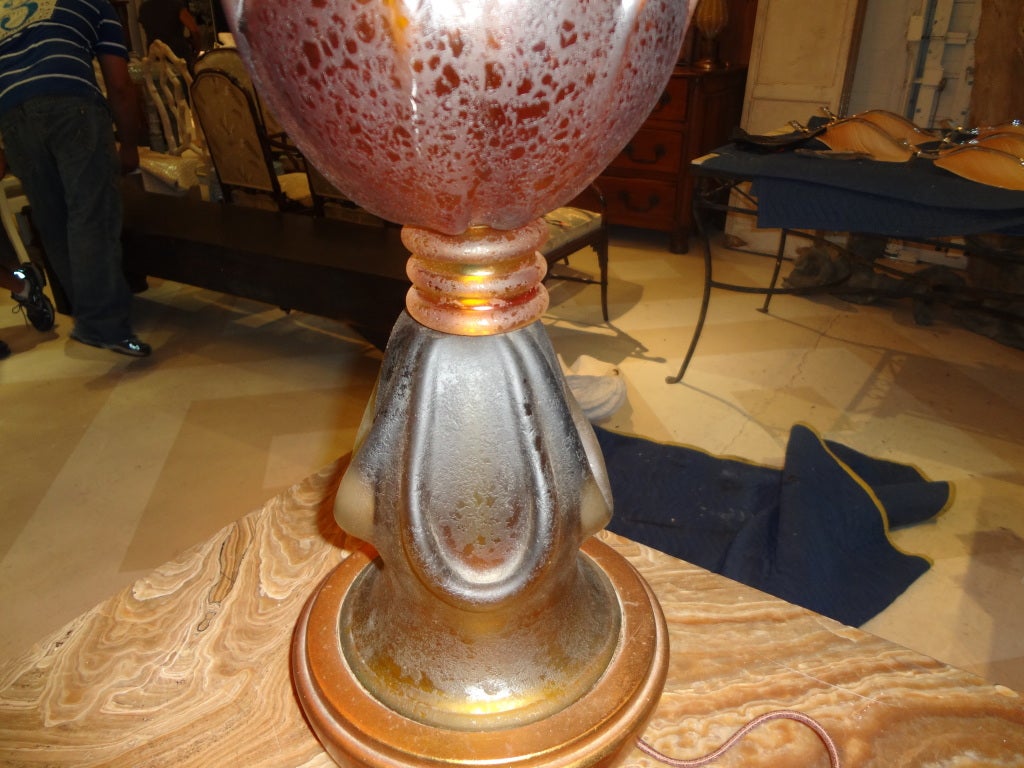 Pair Of Murano Glass Lamps By Seguso For Sale at 1stDibs