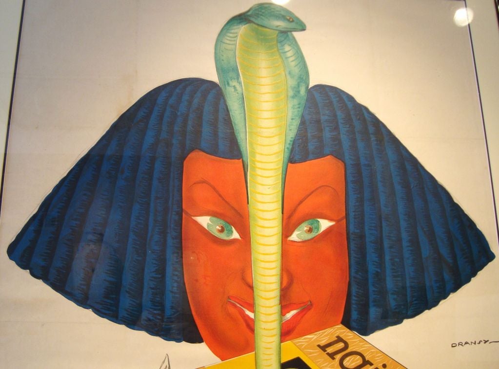 Rare Large Jules Isnard French Deco Silkscreen Poster For Sale at 1stDibs