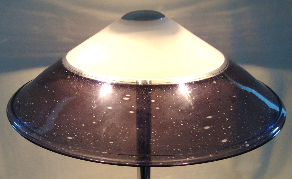 1980s Barbini Purple Murano Art Glass Table Lamp For Sale at 1stDibs