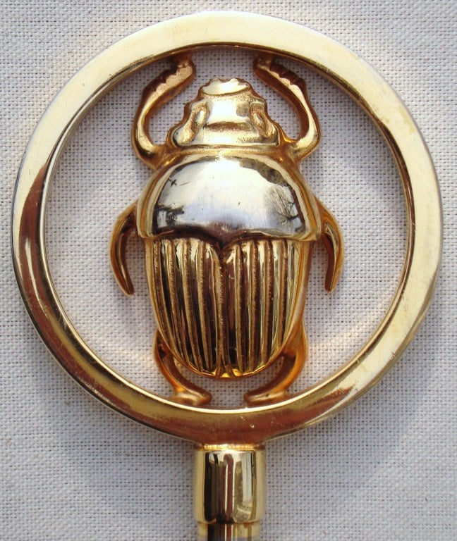 1970's Italian Gold Plated Scarab Wine Key at 1stDibs