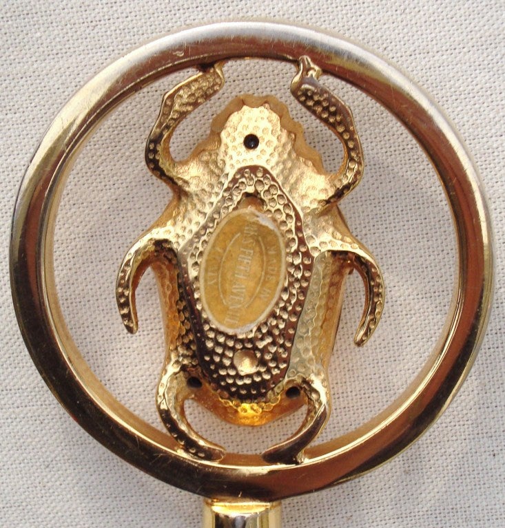 1970's Italian Gold Plated Scarab Wine Key at 1stDibs